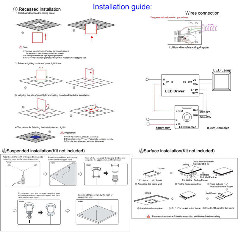 2X4 LED Backlit Flat Panel Light 30W 40W 50W 60W 72W Tunable