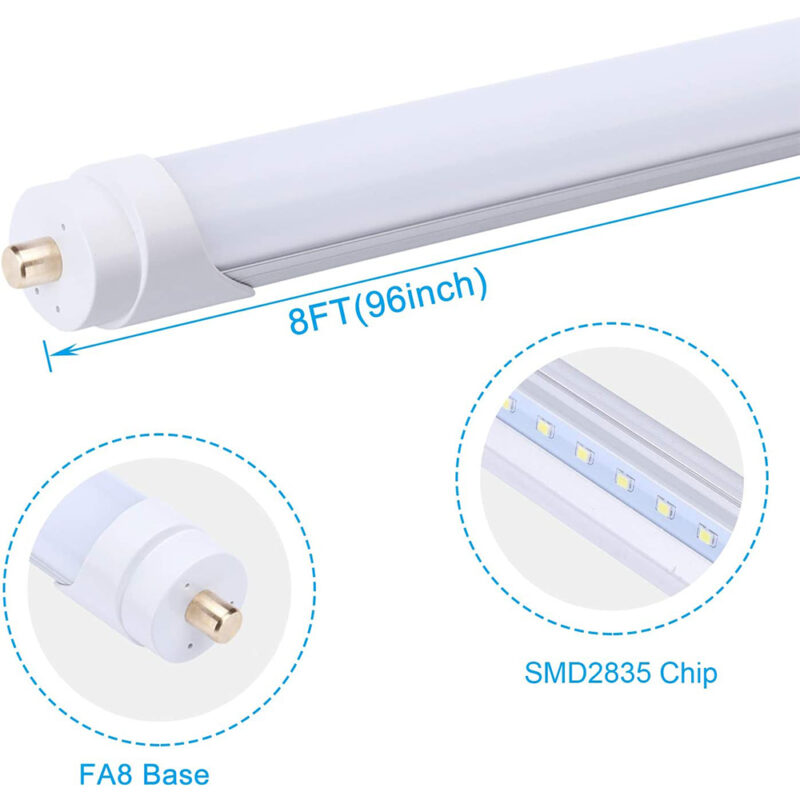8FT LED Bulbs 40W 50W T8 FA8 Base 4000K 5000K Tube Lights
