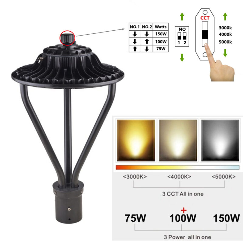 LED Pole Lights with Photocell 30W 50W 75W 100W 150W
