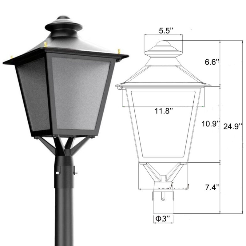 30W 60W 120W LED Lantern Post Lights