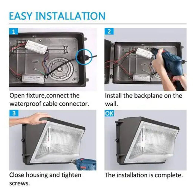 Outdoor LED Wall Light Fixtures 100W 5000K 347-480V 13000LM