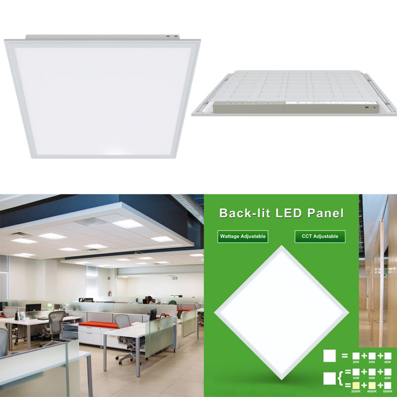 2x2 LED Backlit Panel Lights Watt Color Tunable Drop Ceiling Light