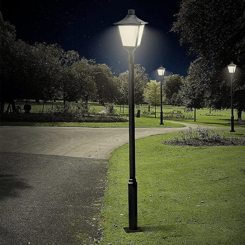 LED Pole Light Outdoor 30W 60W Lantern Lights with Photocell