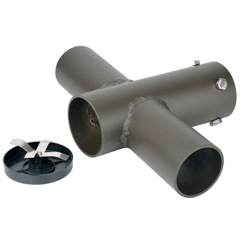 180 degree twin spoke bracket with 2-3/8" Tenon Slip Fit Mount