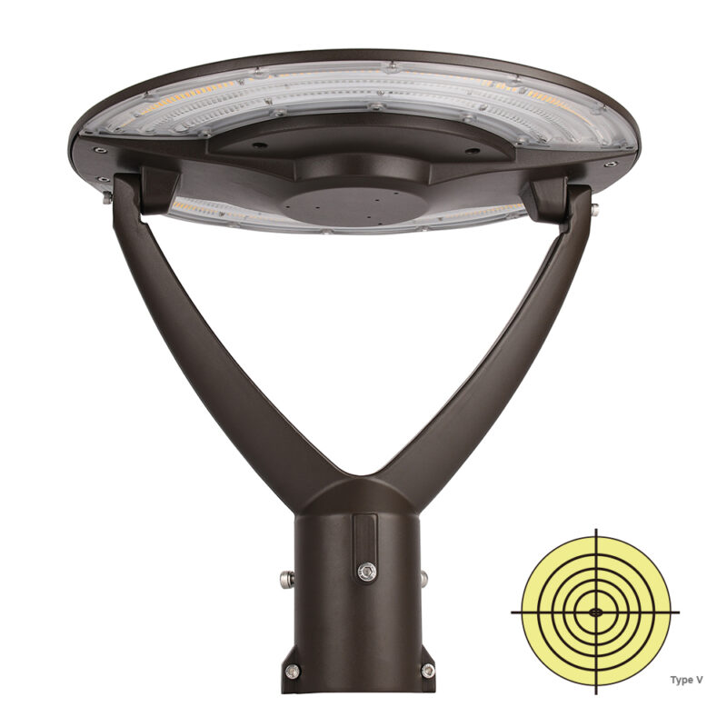 LED Circular Post Top Pole Lights 30W-150W 3000K 4000K 5000K