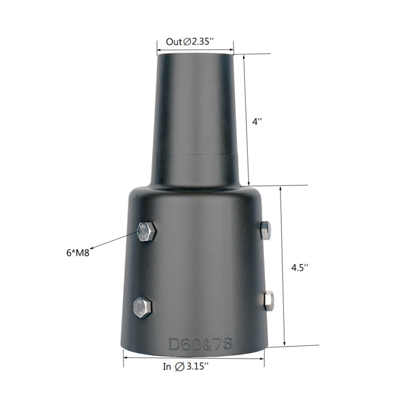 Spoke Bracket with Single Horizontal Tenon 2-3/8 inch Slip Fit