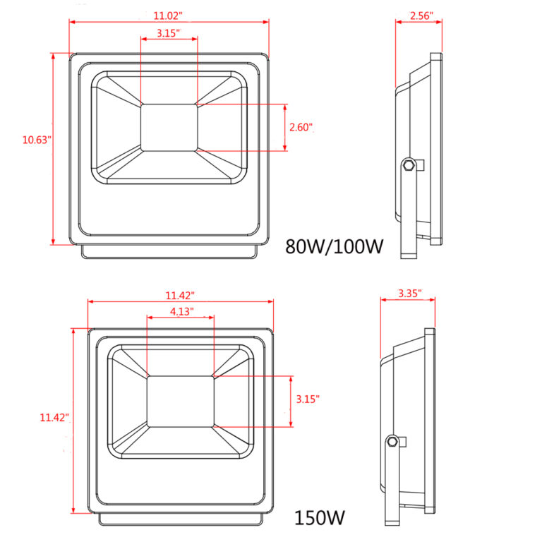 80W 100W 150W LED UV Flood Light 400-410nm Black Lights
