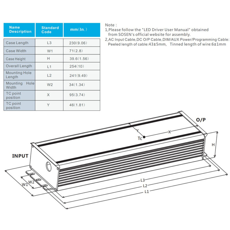 AC 277-480V to DC 22-26V 240W LED Driver Power Supply