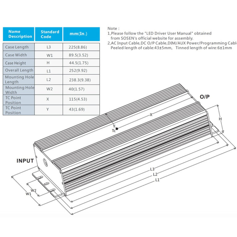 LED Driver 320W Transformer 100-277V AC to 22-26V DC