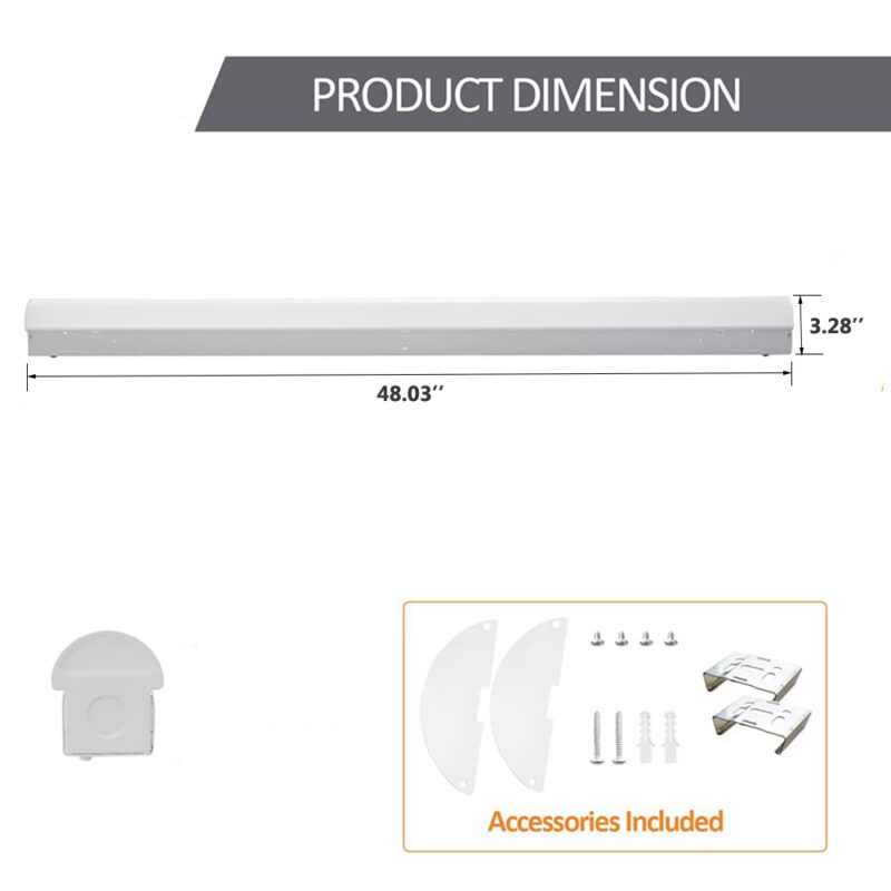 LED Linear Strip Lights 8FT Power and CCT Tunable Lowbay Light