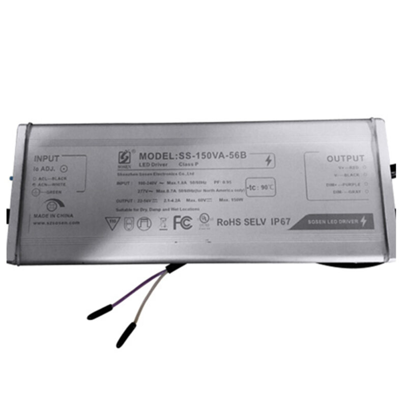 LED Dimmable Driver 150W Transformer 100V-277V to 22-26V DC