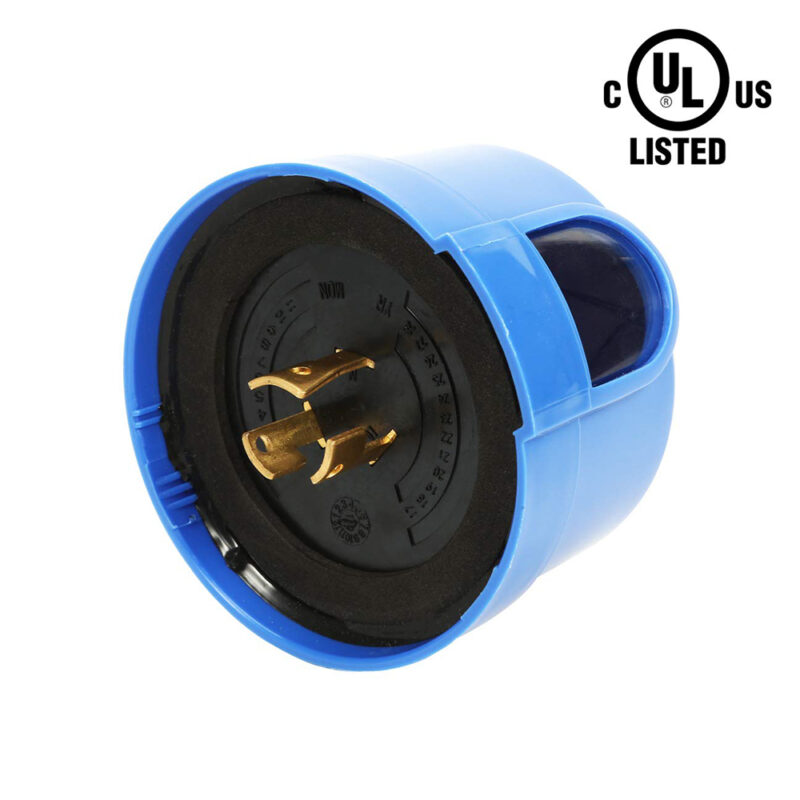 Twist Lock Photocell, 120-277V IP65 Auto On/Off Blue Light Switch