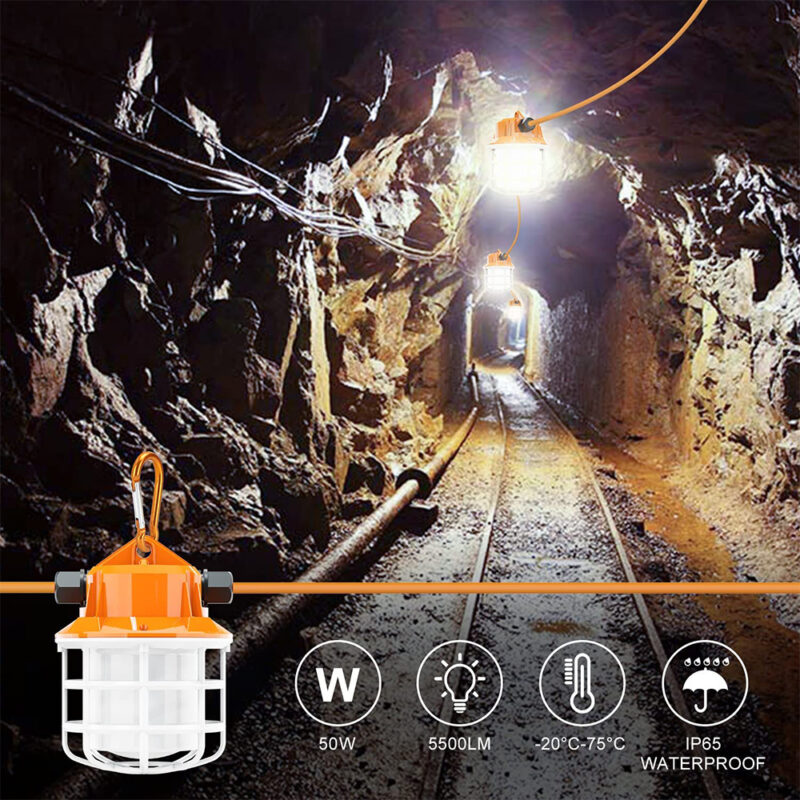 LED Work String Lights 100ft 100W 5000K Daylight 10000LM IP65