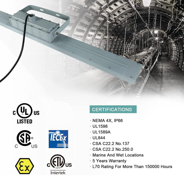 40W 60W 80W 2FT 4FT LED Explosion Proof Linear Light IP66
