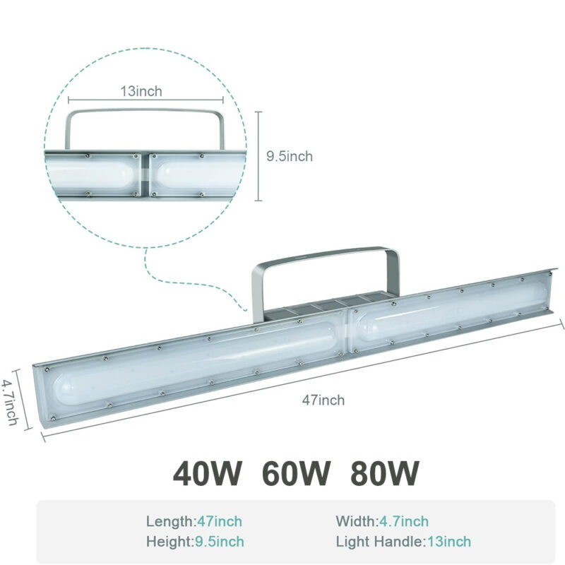 40W 60W 80W 2FT 4FT LED Explosion Proof Linear Light IP66